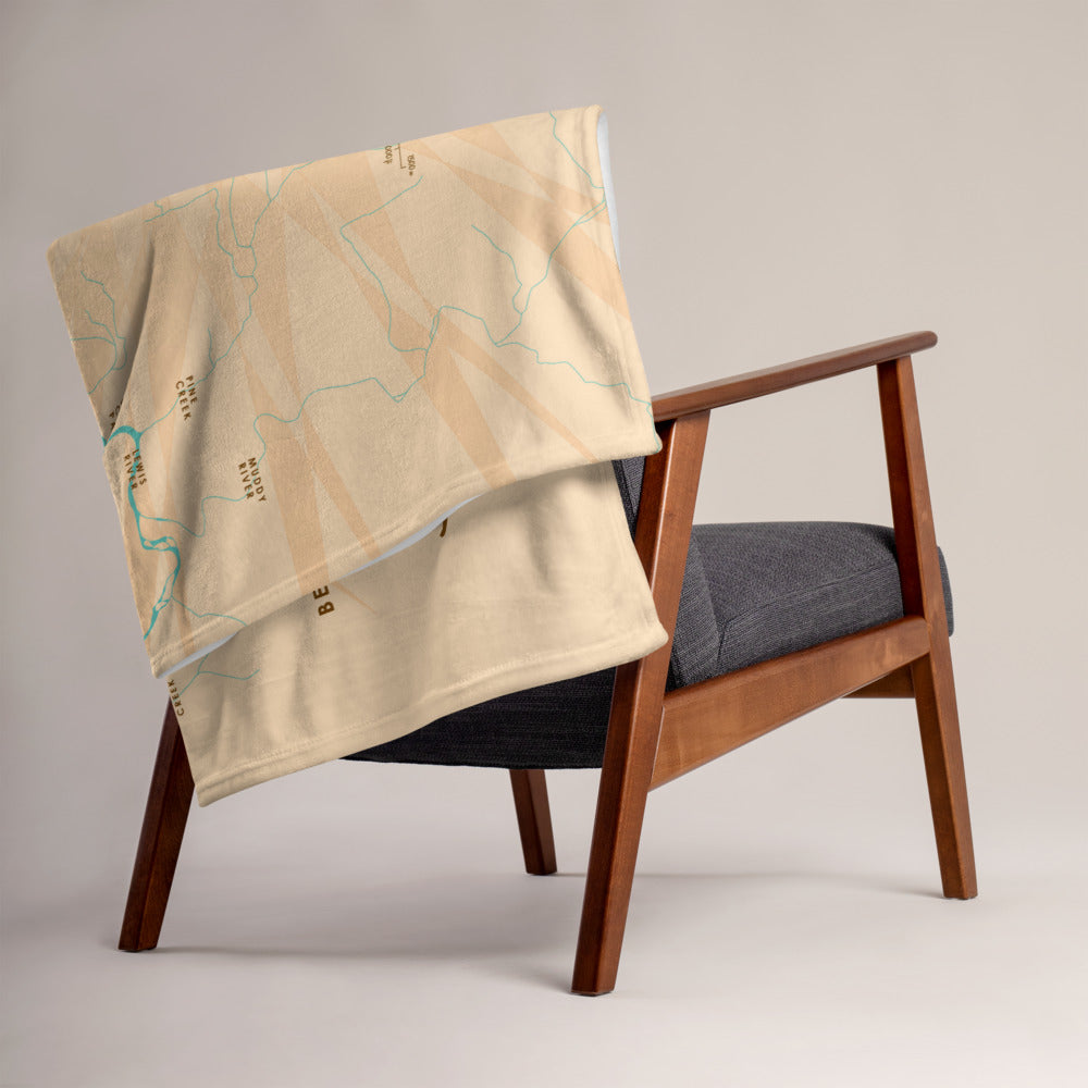 Swift Reservoir Washington Map Throw Blanket – Lakebound®
