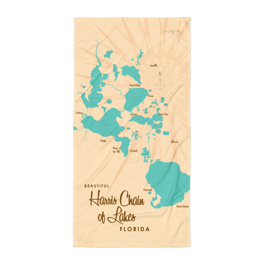 Harris Chain of Lakes Florida Beach Towel – Lakebound®
