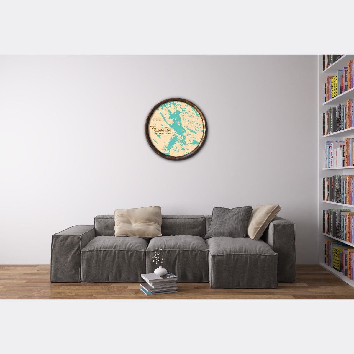 Gloucester Pool Ontario Canada, Barrel End Map Art – Lakebound®