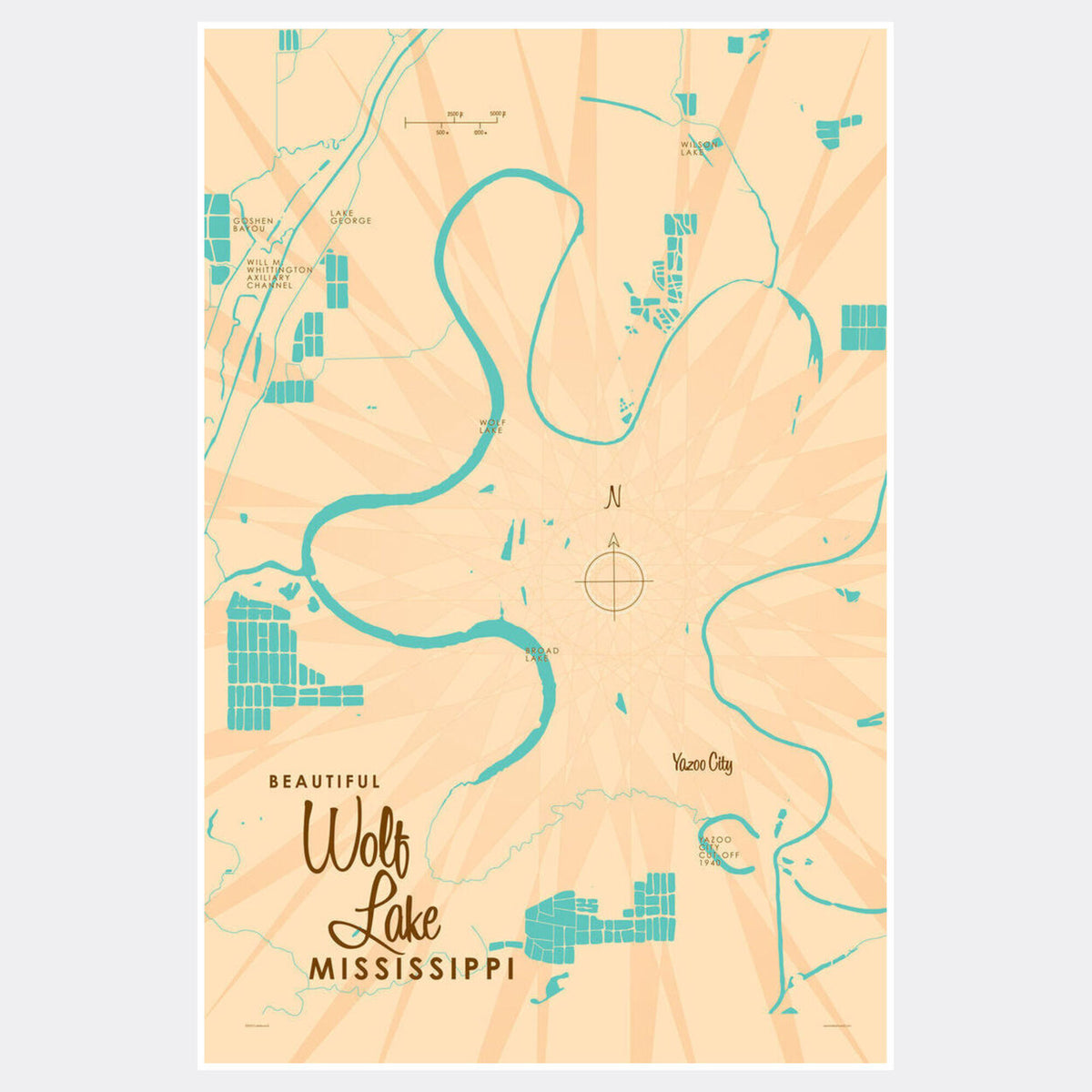 Wolf Lake Mississippi, Paper Print – Lakebound®